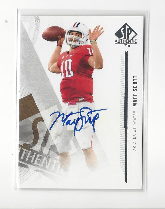2013 SP Authentic #8 Matt Scott AUTOGRAPH Arizona | eBay