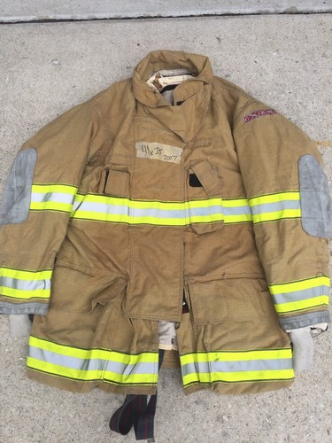Firefighter Globe Turnout Bunker Coat 49x35 G-Xtreme NO CUT OUT 2007 | eBay