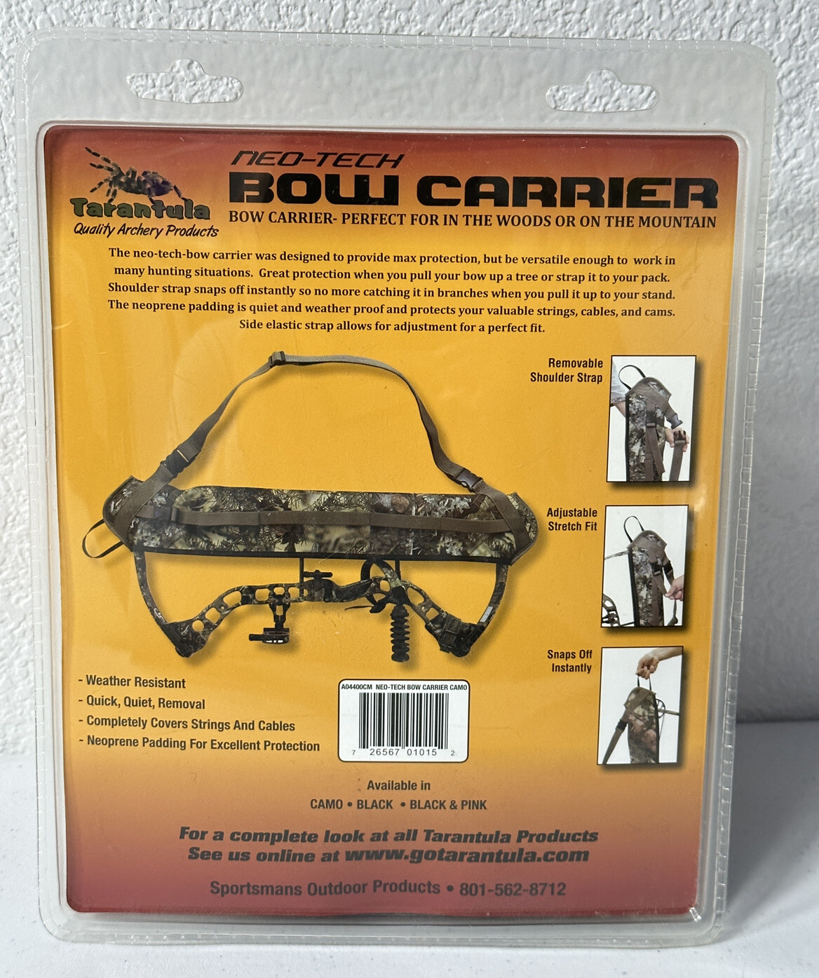 Tarantula+Neo-tech+Bow+Carrier+-+Camo+A04400CM for sale online | eBay