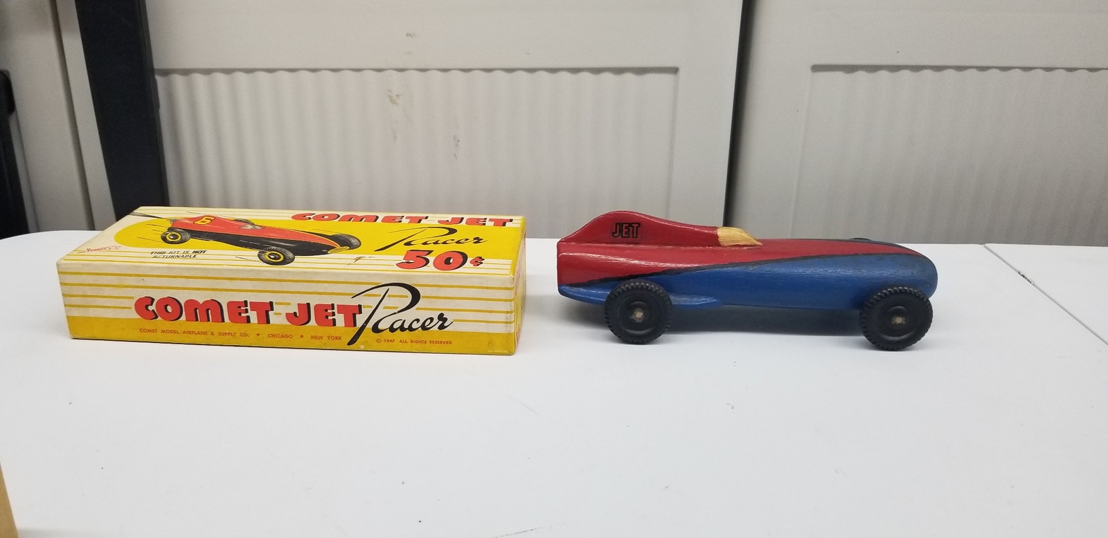 Vintage 1947 Comet Jet Racer Co2 Wood Tethered Racer Boxed Shelf D3 | eBay