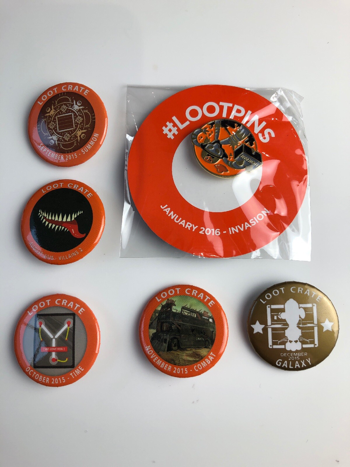 6 X Lootcrate Pin Badge Collection Job Lot - Loot Crate Exclusive ...