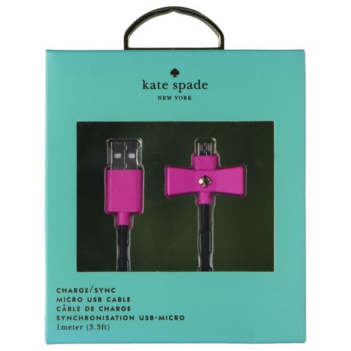 Kate Spade New York (3.3-Ft) Charge/Sync Micro-USB Cable - Black/Pink ...