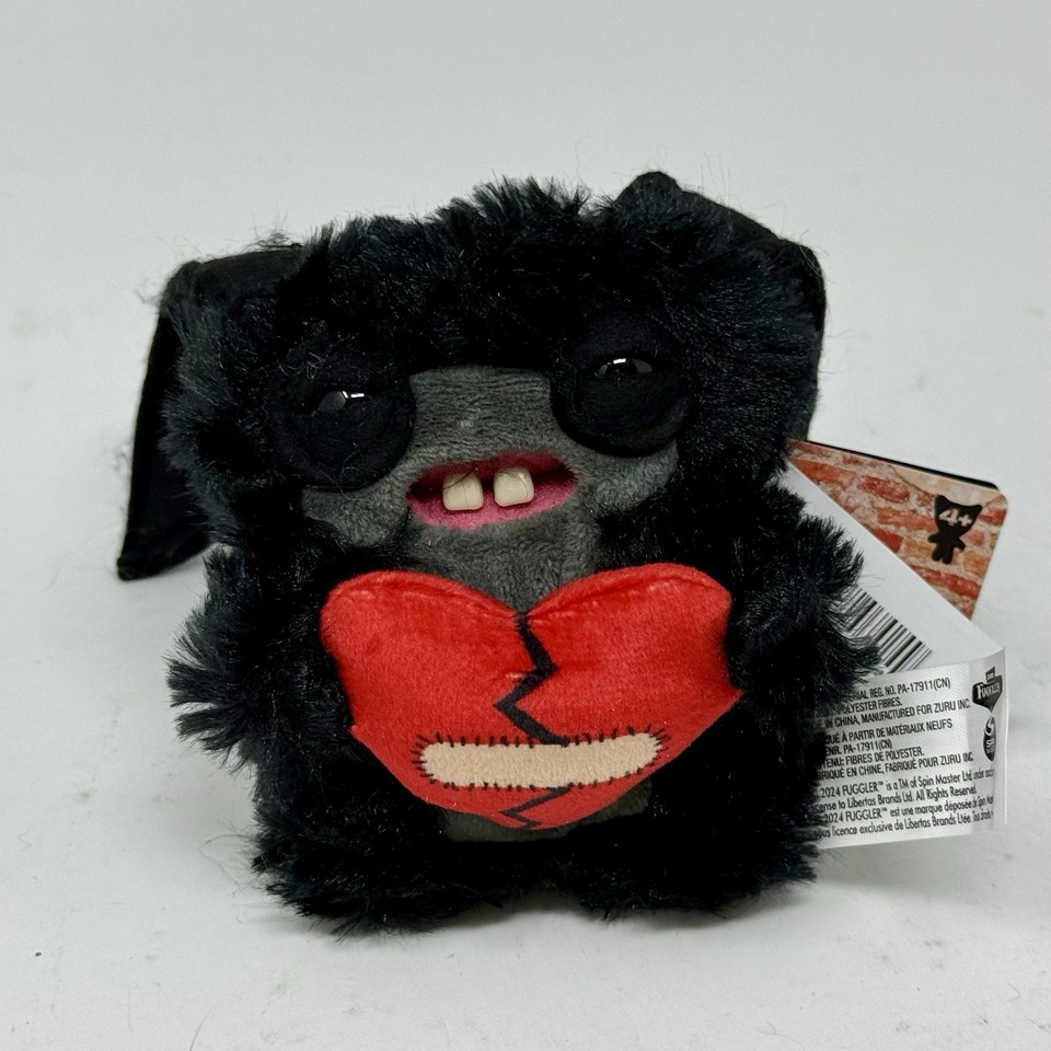 NWT Fuggler 5" Lord Long Ears Keychain Fuzzy Black Plush Bag Charm ...