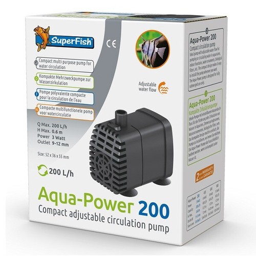 SuperFish Aquarium Pump AquaPower Circulation LPH Powerhead Fish Tank ...