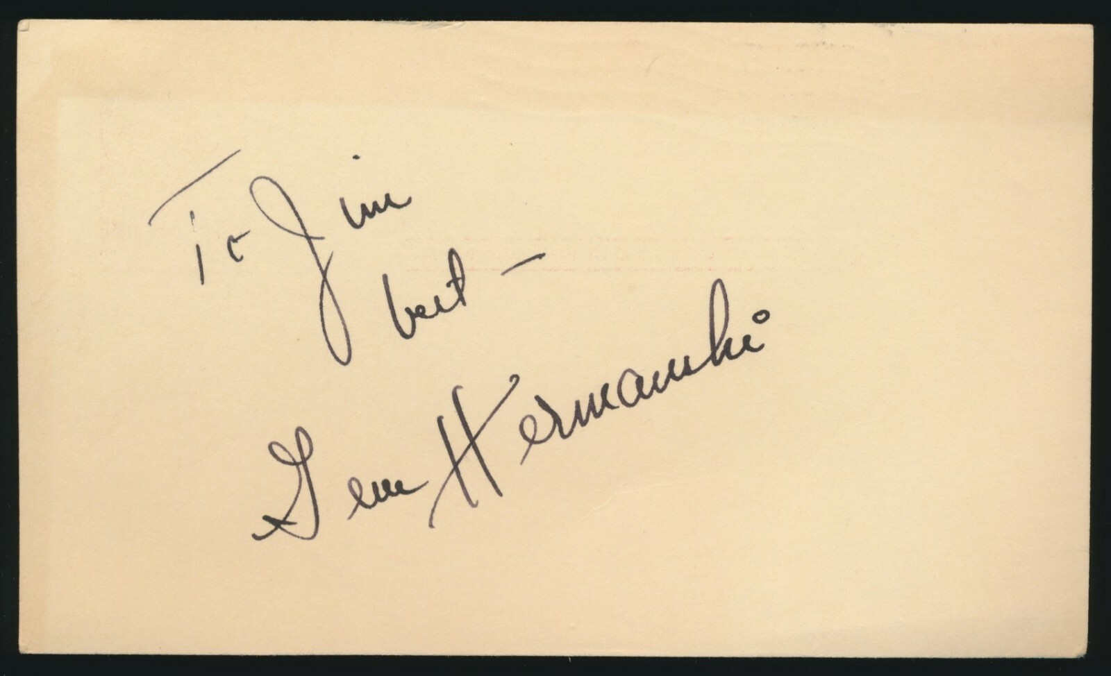 GENE HERMANSKI (1943-1953 Dodgers, Cubs, Pirates) -Autographed 1952 GPC ...