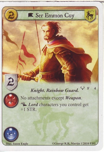 3 x Ser Emmon Cuy AGoT LCG 1.0 Game of Thrones Kings of the Storm 4 | eBay