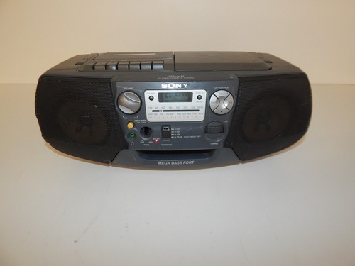 Sony CFD-V17 Boombox AM/FM Radio CD Cassette Recorder w/ Mega Bass Port ...
