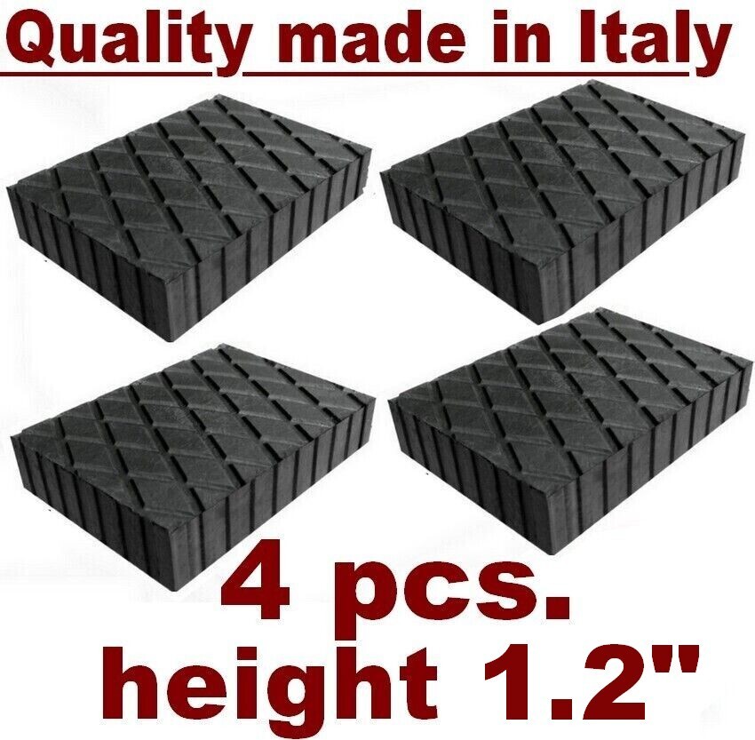 Real rubber lift block for trailer jacks and RV levelers SET 4 pcs Made ...