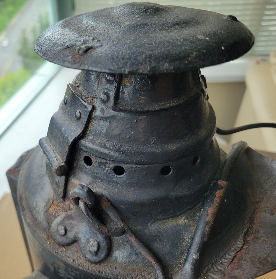 antique Piper Railroad Lantern Railway Caboose Lamp Frame | eBay