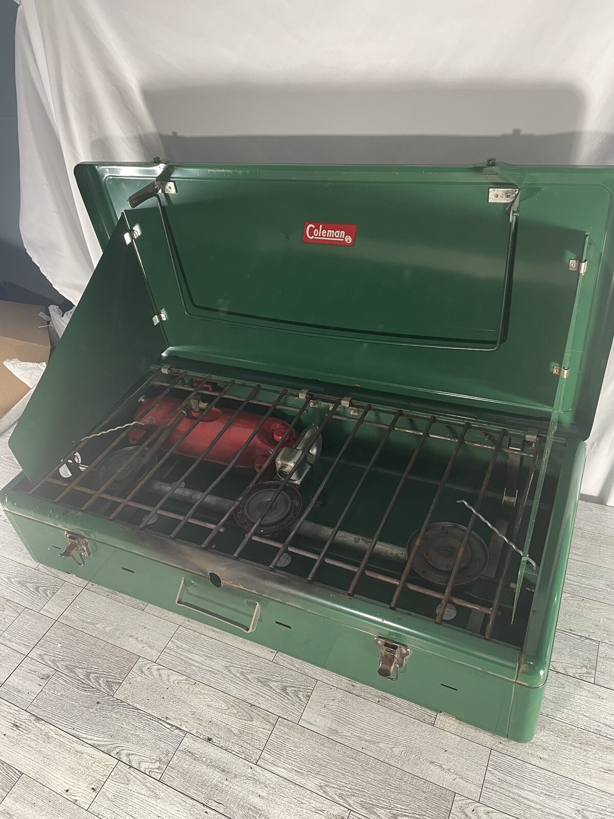 1950’s Vintage Coleman Model 426B Triple 3 Burner Green Gas Camping ...