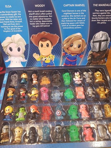 Disney+ Ooshies Complete set 36 + 4 rare glitters in Case marvel Star ...