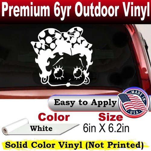 Betty Boop Bow Car or Truck Window Laptop Decal Sticker White 6X6.2 | eBay