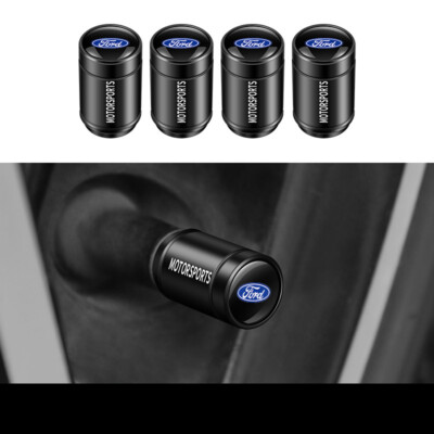 4PCS Metal Car Wheel Tire Air Valve Stem Dust Valve Cap Cover for Ford ...