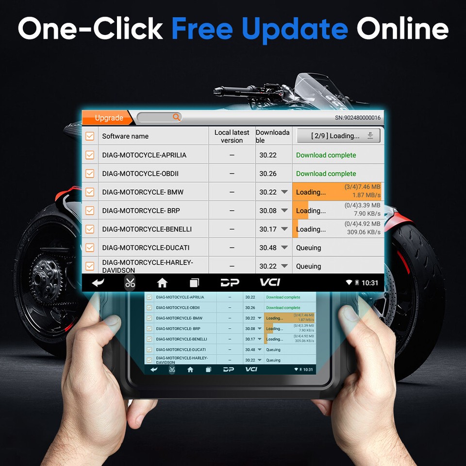 UTV ATV Motorcycle OBD2 Scanner All System OBDI Diagnostic Scan Tool E ...