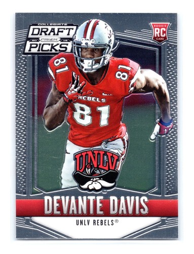 2015 Prizm Collegiate Draft Picks Football #176 Devante Davis RC UNLV ...