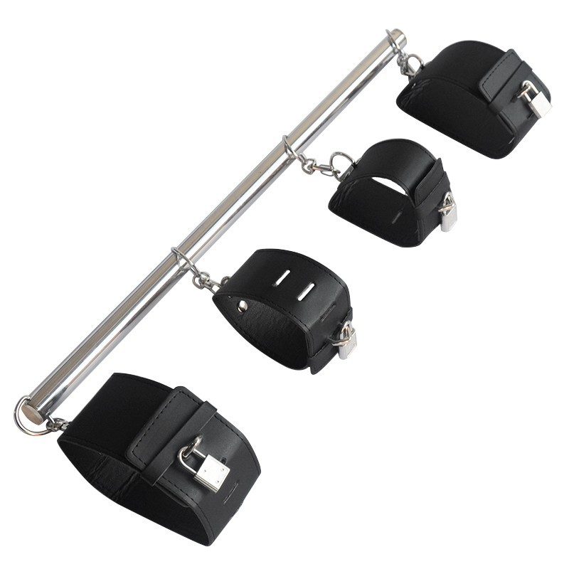 Faux Leather 48cm Stainless Steel Spreader Bar Hands Feet | eBay UK