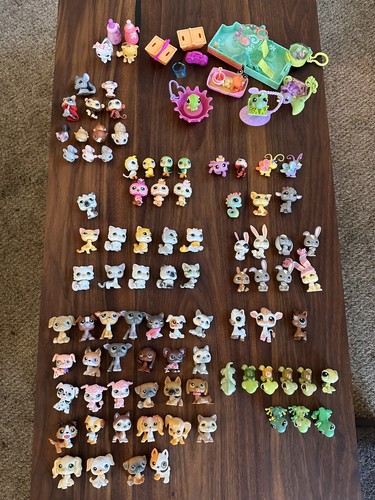 Littlest Pet Shop Pets Lot Of 100+ Pcs and accessories Hasbro 2000's ...