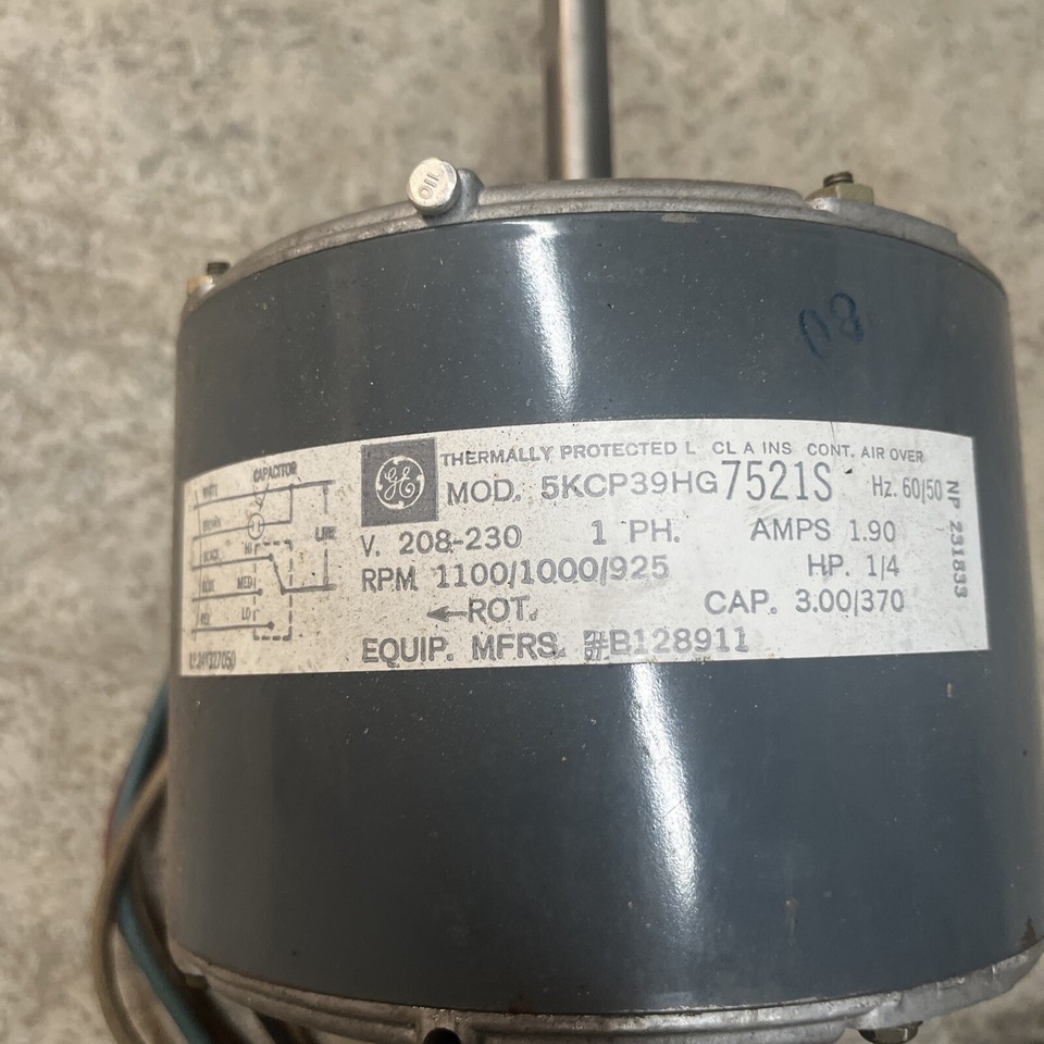 GE 5KCP39HG 7521S 1/4 HP HVAC BLOWER MOTOR B128911 | eBay