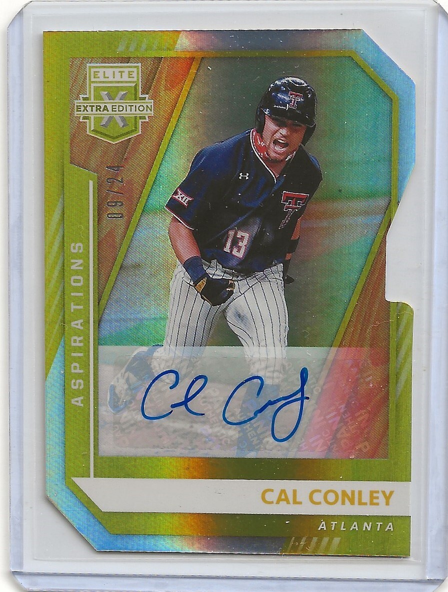 2021 PANINI ELITE X-TRA EDITION #126 CAL CONLEY GOLD DIE CUT AUTO RC ...