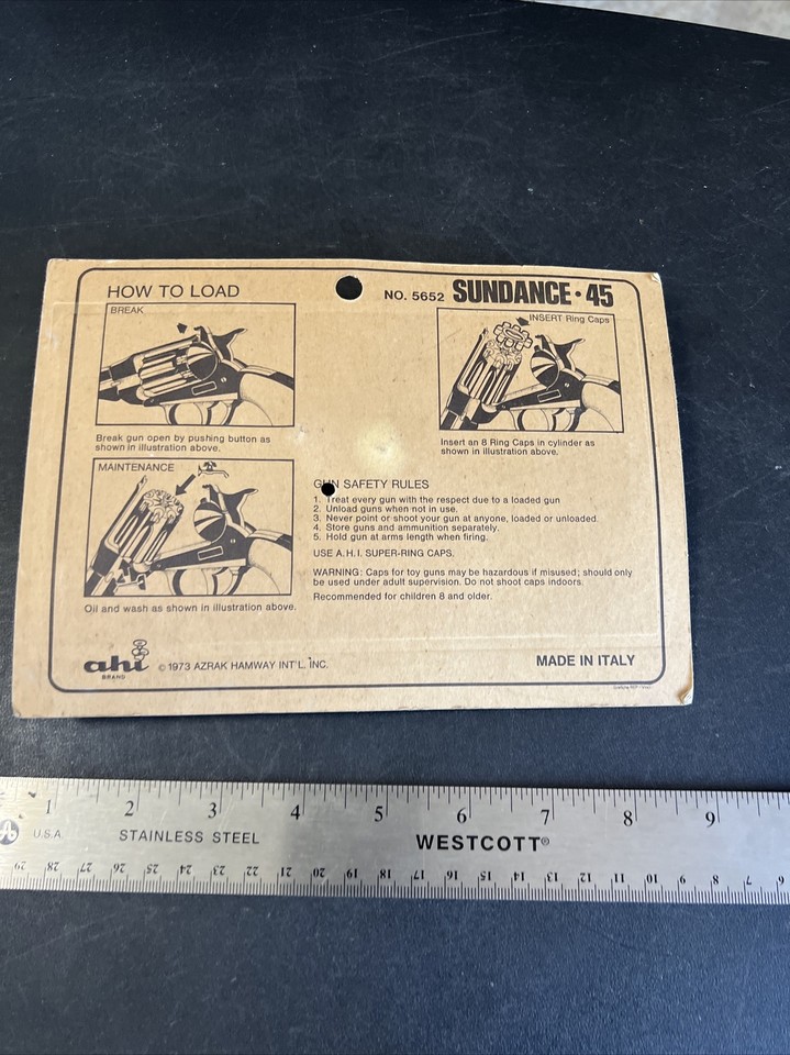 Vintage 1973 Cap Blister Pack Only Ahi Sundance 45 | eBay