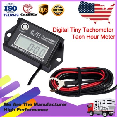 Mini Waterproof Digital Tachometer Resettable Kohler Briggs rpm meter ...