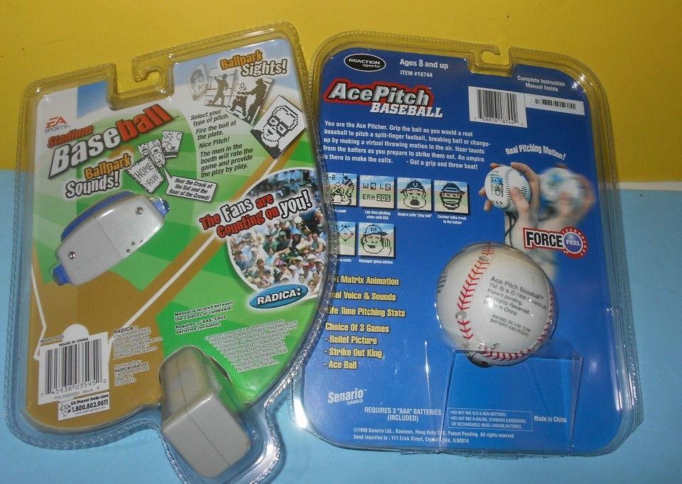 Senario Ace Pitch Baseball & Radica Stadium Baseball Electronic ...