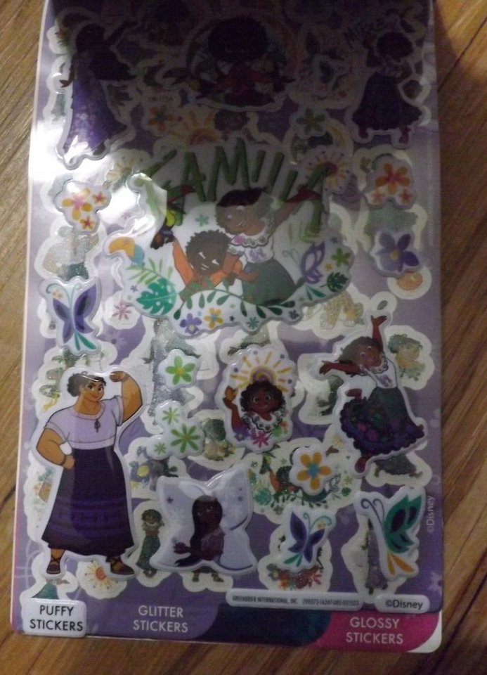 NEW Disney ENCANTO sticker book OVER 150 PUFFY GLITTER FOIL GLOSSY ...