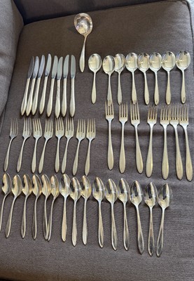 46pc Oneida Nobility Plate Reverie Flatware Set Silverware Vintage | eBay