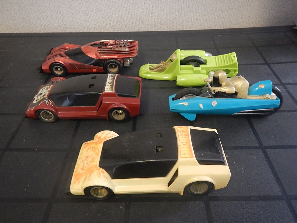 5 Vintage Kenner SSP cars Sidewinder Tigera GT Coupe Bonnie Bike | eBay