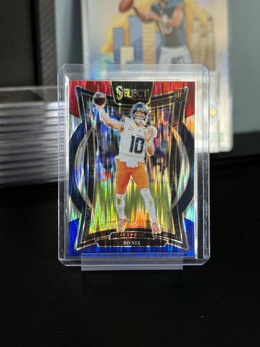 2024 Panini Select - Bo Nix #30 Red Blue Prizm Shock (RC) Concourse ...