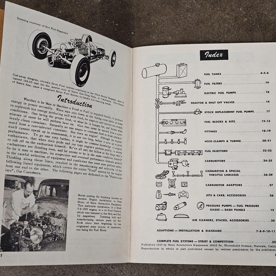 1955 Mooneyes Catalog Hot Rod Drag Racing Bonneville vtg auto parts ...