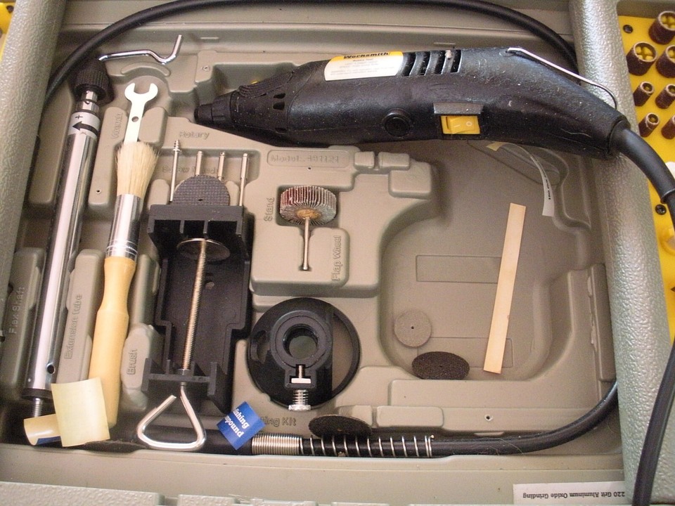 Electric Rotary Tool Worksmith In Case For Buff, Grind, Polish,Sand ...
