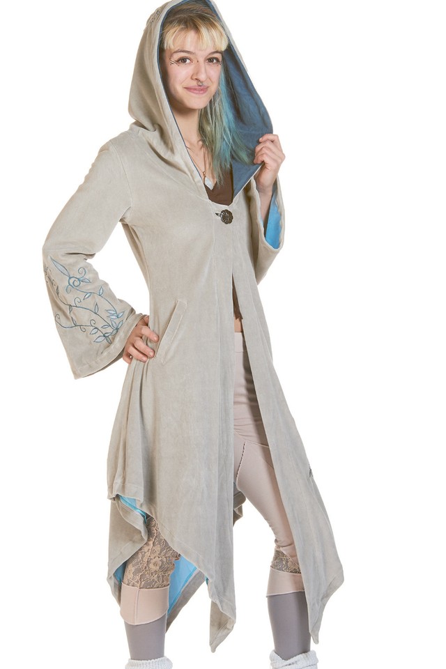 Velvet Faery Goddess Jacket, Boho Goa Psy Trance Coat Plus Size Pagan ...