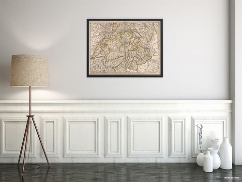 1667 Map|World Atlas Switzerland|Vintage Fine Art Reproduction|Size ...