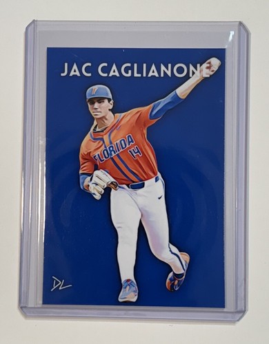 Jac Caglianone Limited Edition Artist Signed Florida Gators Pitcher RC ...