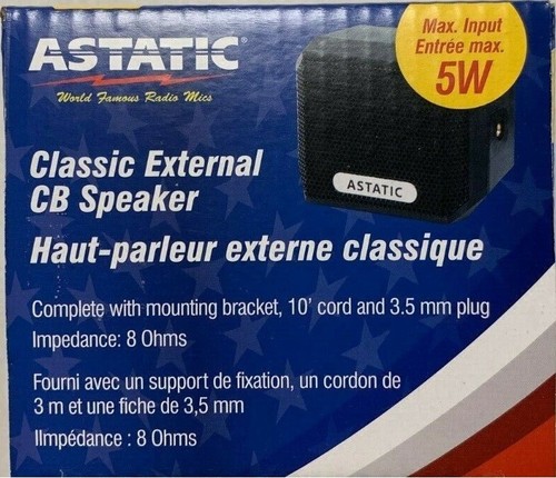 Astatic 302-VS4 5W Noise Cancelling External Cb Speaker with Mounting ...