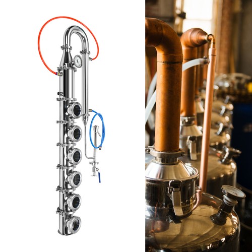 Plate Stainless Moonshine Still Flute Column 4" Stainless Steel Column ...