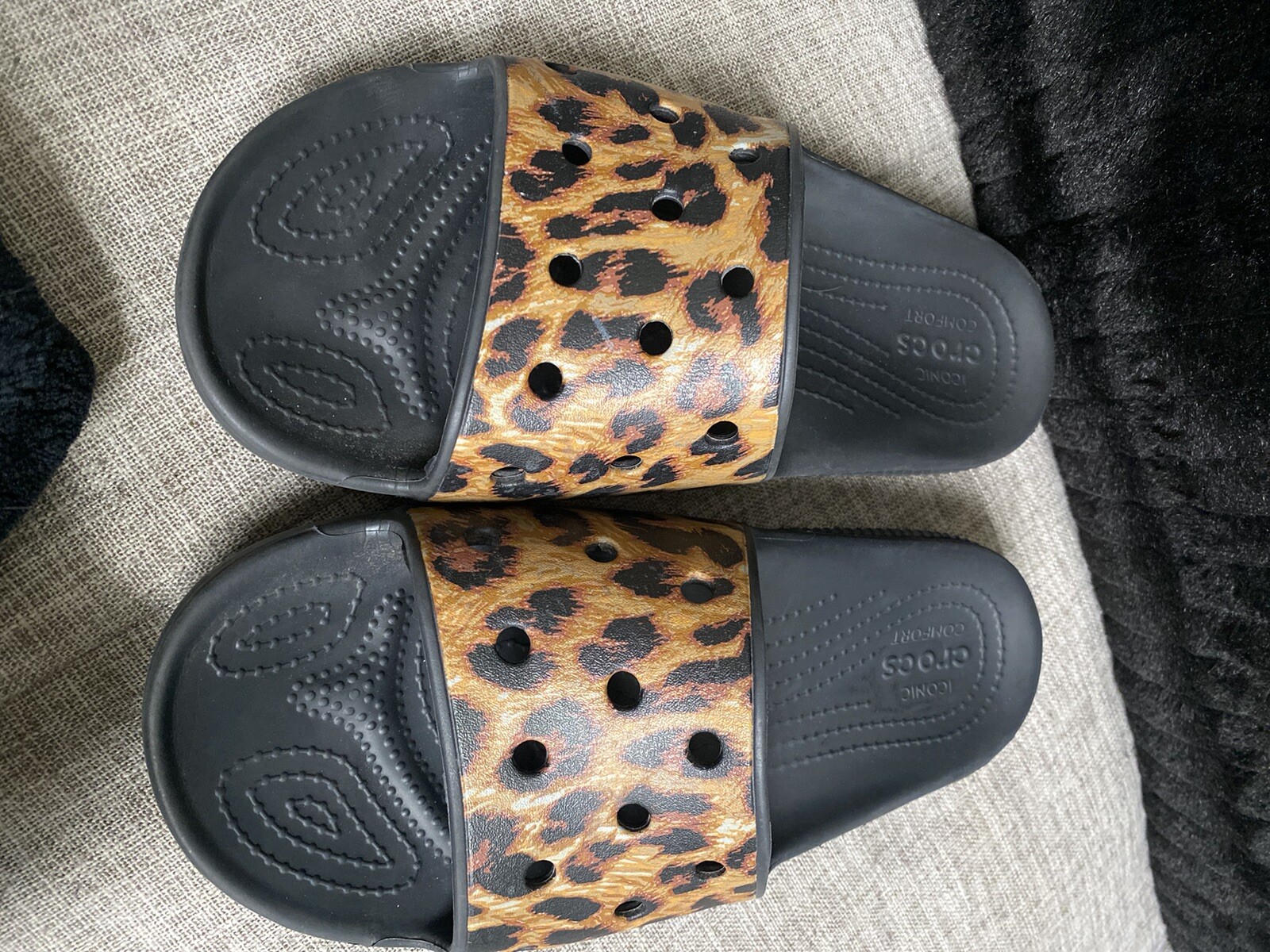 CROCS CLASSIC ANIMAL PRINT SLIDE SANDAL LEOPARD 20666… - Gem