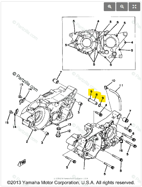 Yamaha DT MX YZ Rear Engine Mount Spacer New OEM 438-15317-00-00 | eBay