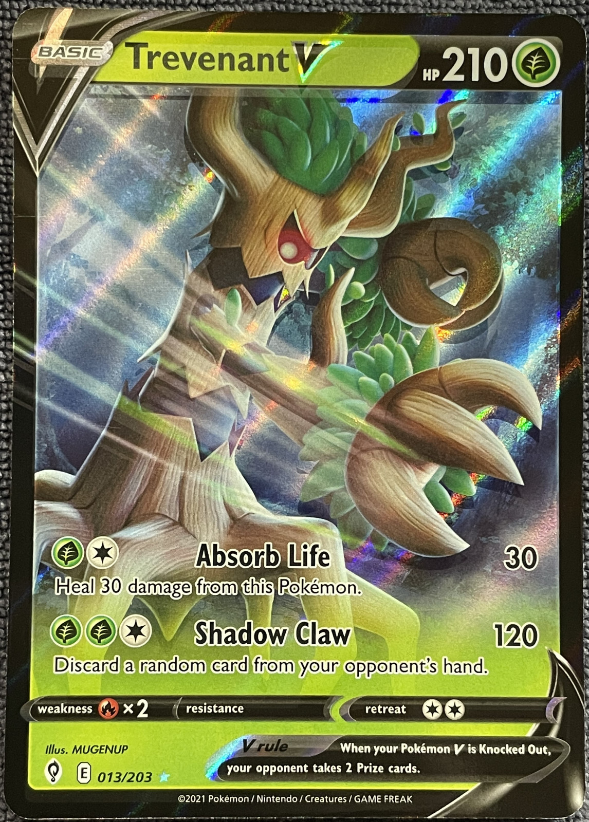 Trevenant V Ultra Rare - 013/203 - Evolving Skies Pokemon 2021 | eBay