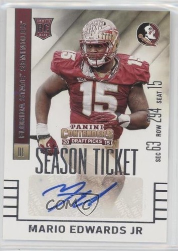 2015 Panini Contenders Draft Picks - Autographs Mario Edwards Jr. #221 ...