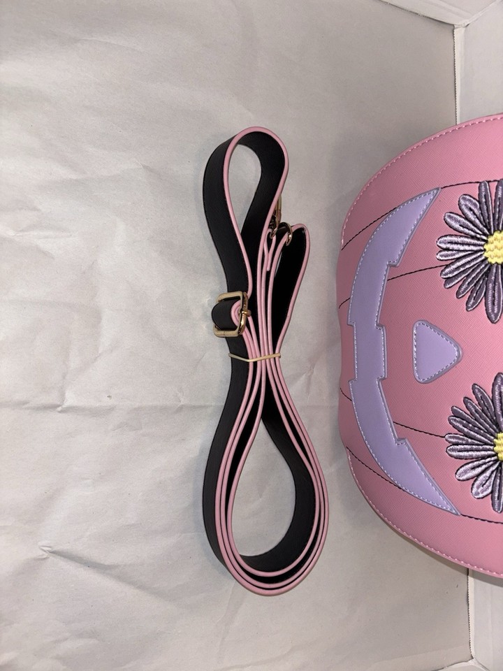Backstitch Bruja Springoween Pink Pumpkin Crossbody Bag Daisy | eBay
