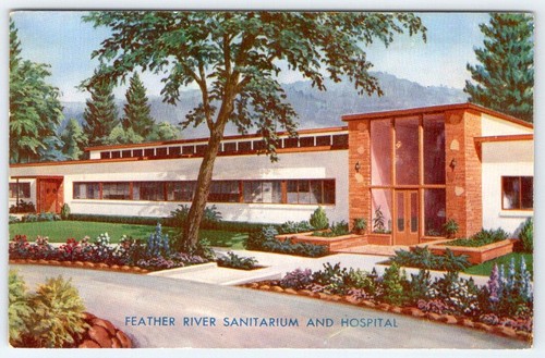 1950's FEATHER RIVER SANITARIUM PARADISE CALIFORNIA HOSPITAL EXTERIOR ...
