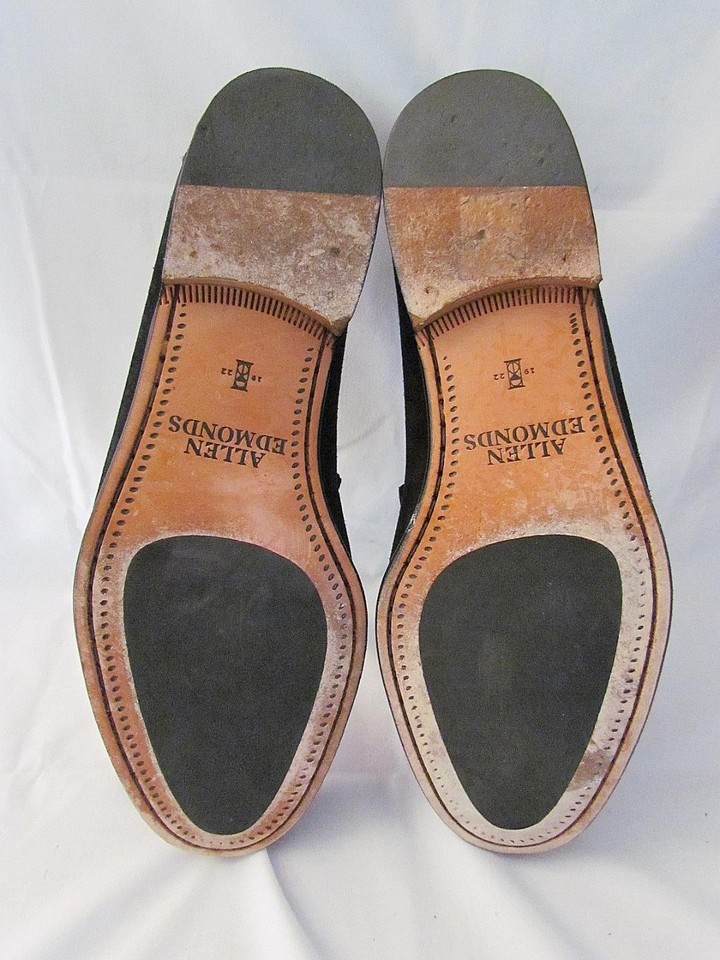 Allen Edmonds Vinci Italian Bit Loafers Slip-On Dress Shoes Black Suede ...