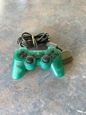 Sony Playstation 1 Official PSOne Dual Shock Controller, Clear Emerald ...