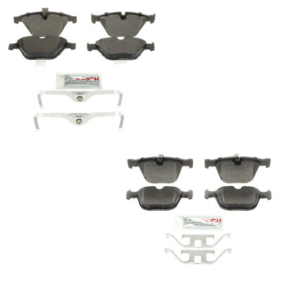 Bosch Blue Front & Rear Semi-Met Disc Brake Pad Kit For BMW E60 535i ...
