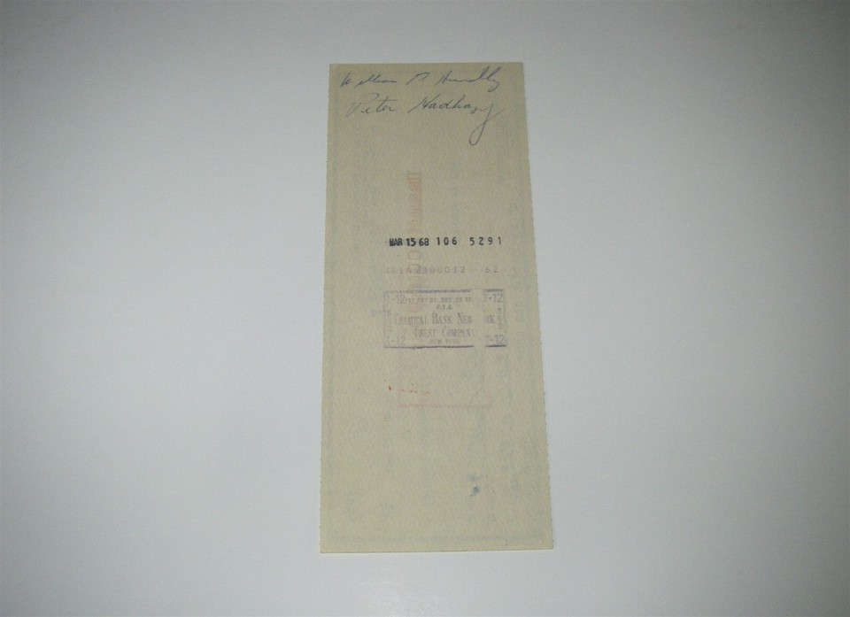 PETE ROZELLE SIGNED NATIONAL FOOTBALL LEAGUE CHECK 1968 SOME SIG INK ...