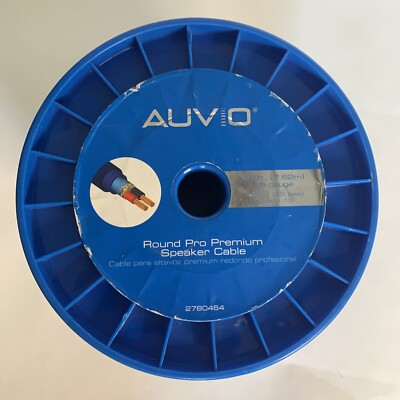 AUVIO 25ft 15-gauge Round Pro Premium 99.95% Oxygen-Free Copper Speaker ...