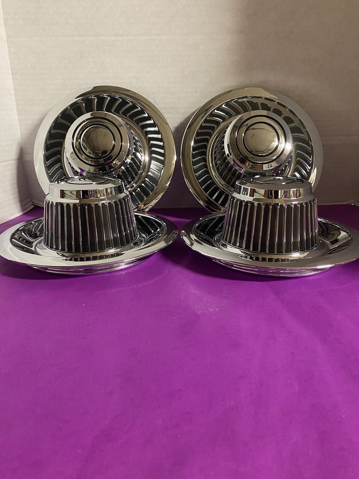 4 CHEVROLET DERBY CENTER CAPS CORVETTE RALLY WHEELS 14",15"GM LICENSED ...