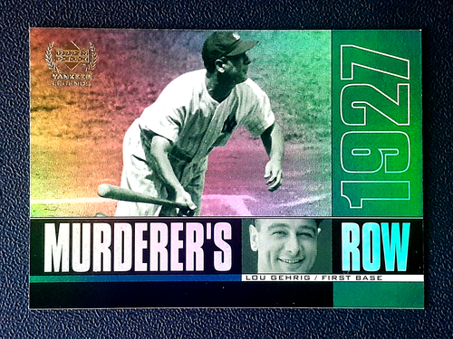 LOU GEHRIG 2000 UPPER DECK YANKEES LEGENDS MURDERER'S ROW NO MR4 55312 ...